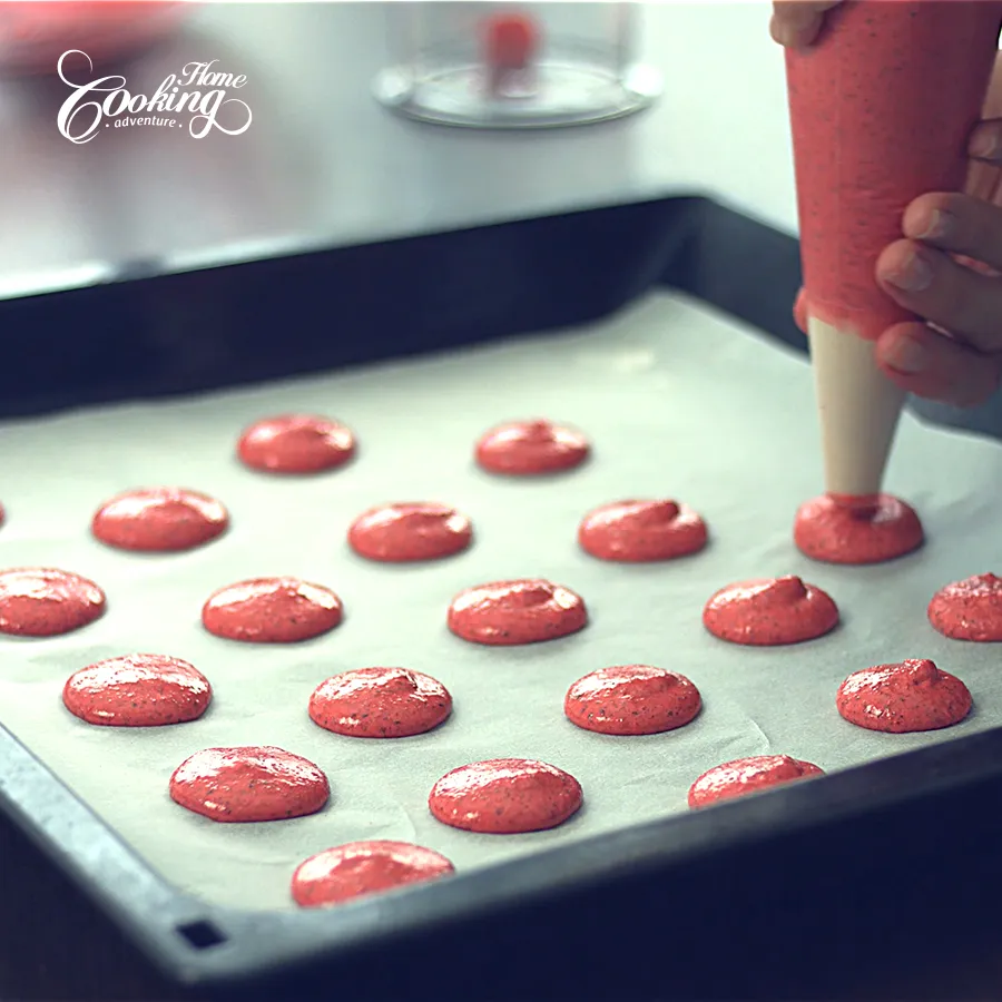 Raspberry Macarons - Italian Meringue Method Recipe