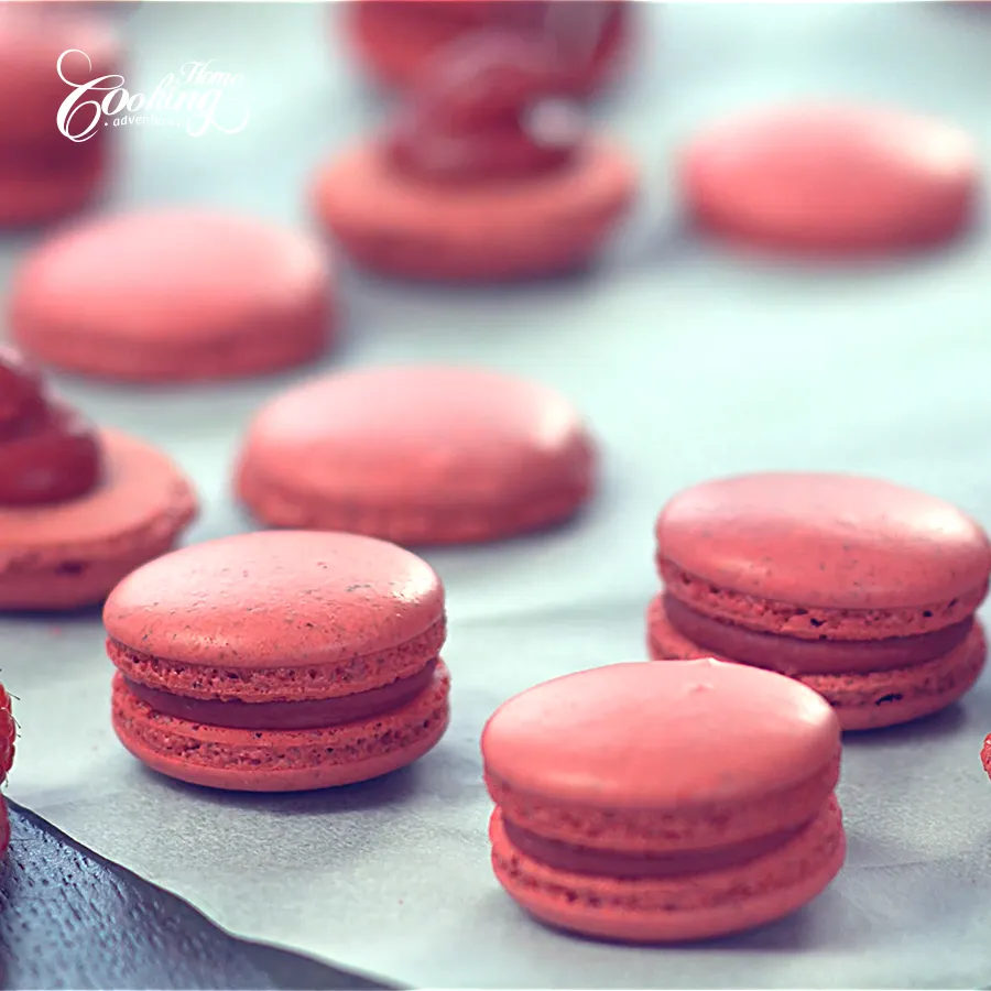 Raspberry Macarons - Italian Meringue Method Recipe