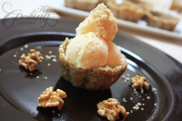 Mini Walnut Ice Cream Tarts - Home Cooking Adventure