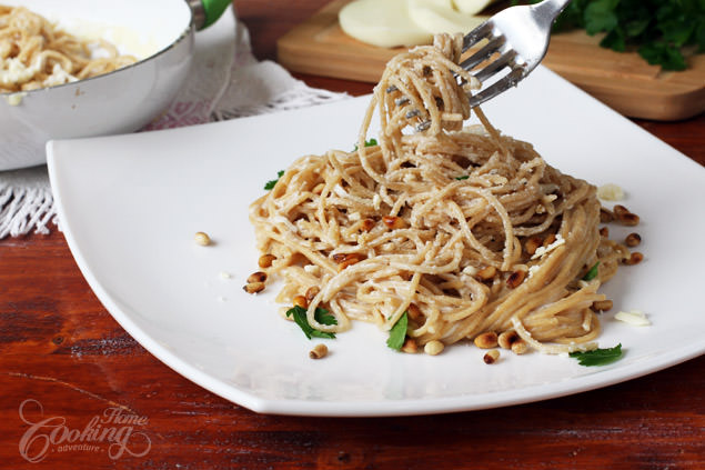 Pasta ai Quattro Formaggi (Four Cheese Whole Wheat Pasta)