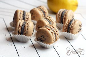 Poppy Seed Macarons with French Meringue Method